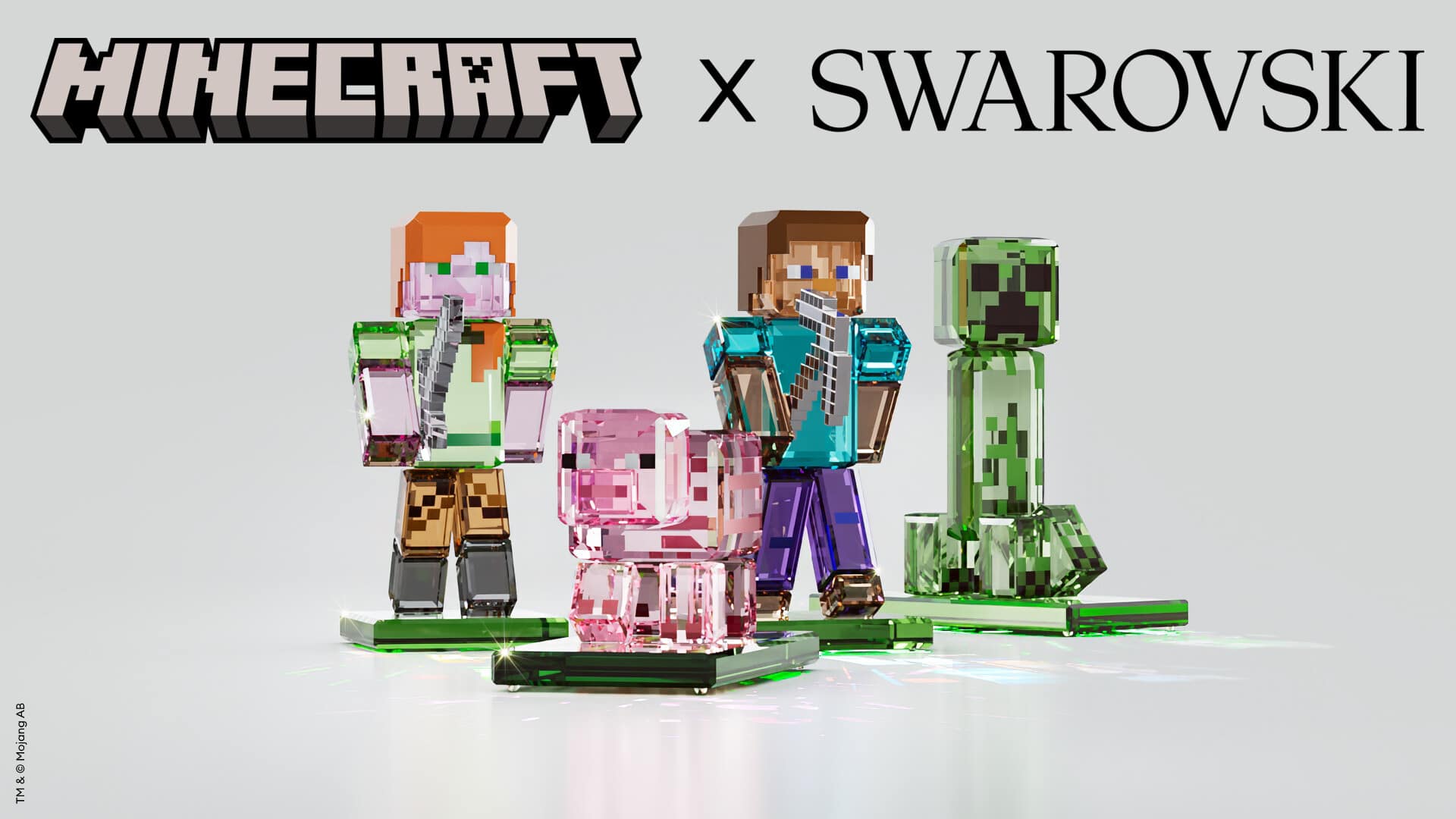 Luxury meets nostalgia in the Minecraft Swarovski collection - Reframed